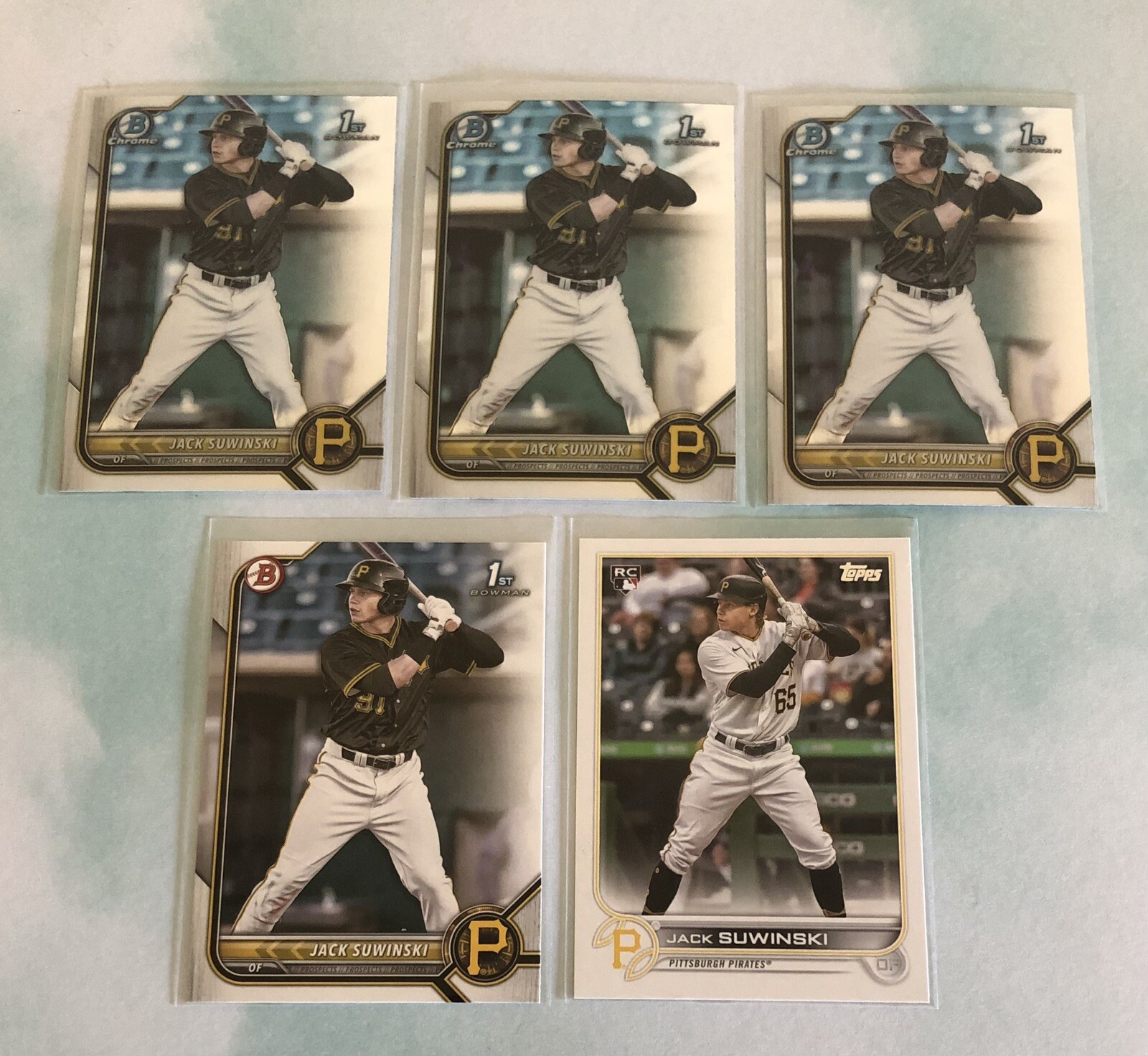 Jack Suwinski Lot 2022 Bowman Chrome & Topps 1st Edition (5 Cards ...
