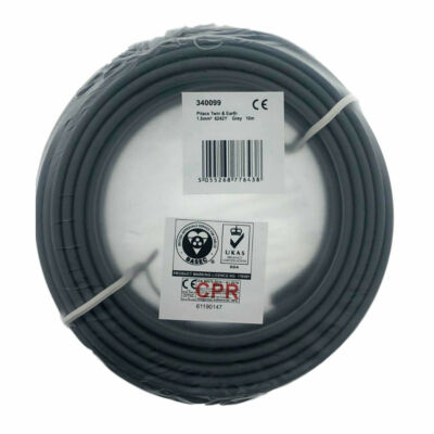 Twin & Earth Cable 6242Y 1.5mm 2 Core + Earth Grey (10m Coil) | eBay UK