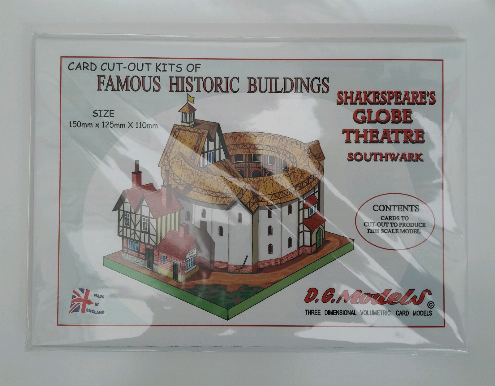 SHAKESPEARES SHAKESPEARE'S GLOBE THEATRE FULL COLOUR A5 CUT OUT CARD ...