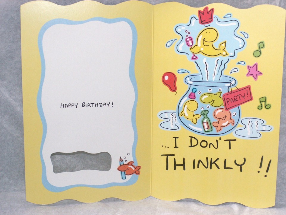 Old And Wrinkly Humour/Funny Happy Birthday Card/Greetings Card - Fish ...
