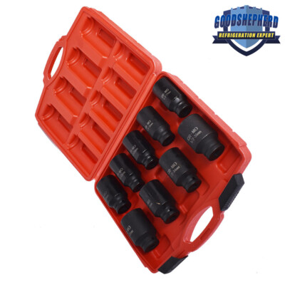 Deep Impact Socket Set 1/2" Drive Metric Axle Hub Nut Socket 29-38mm ...