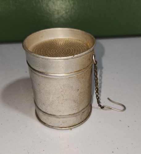 Vintage Large Aluminum Tea Infuser Strainer Steeper Kitchen Utensil ...
