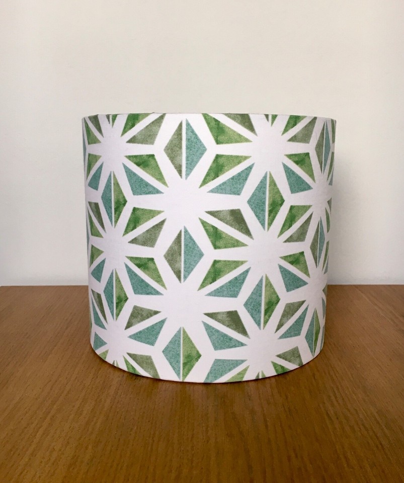 Handmade Lampshade Green Geometric Pattern Ceiling Pendant Table Lamp ...