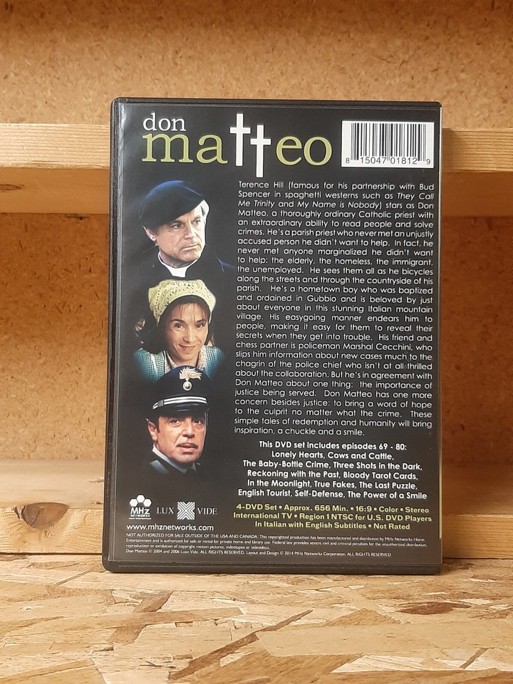 DON MATTEO SET 8 DVD Terence Hill EPISODES 69-80 MHZ NETWORKS Italian ...