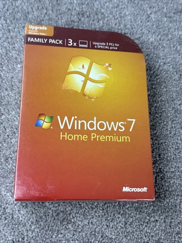 Microsoft Windows 7 Home Premium Upgrade Family Pack For 3 PCs 32 & 64 ...
