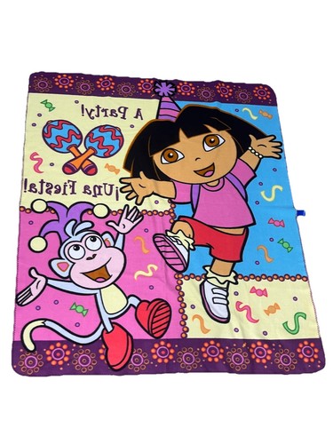 Nick Jr 2004 Dora The Explorer Blanket Fleece Throw A Party | eBay