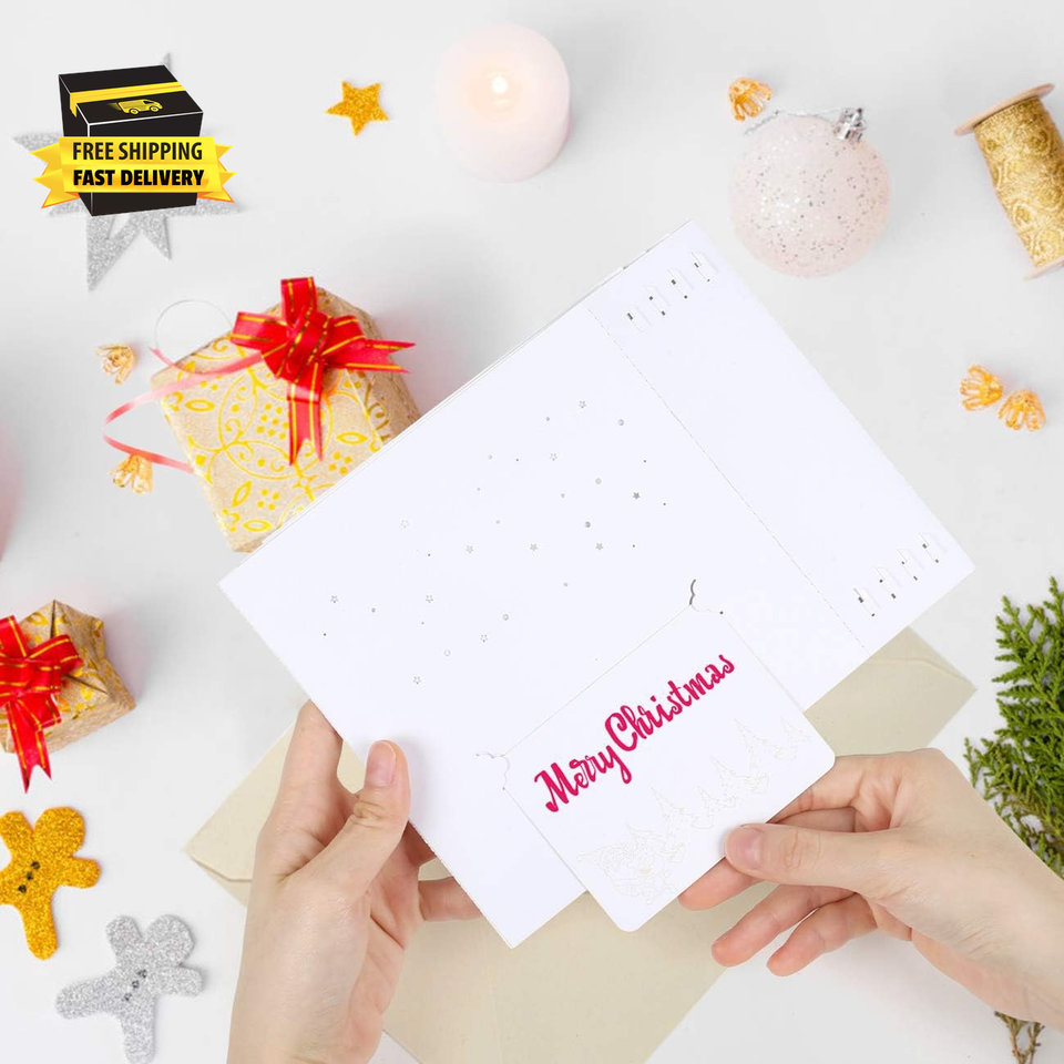 Merry Christmas Pop up Card 3D Holiday Greeting Card with Envelope ⭐️⭐️ ...
