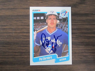 1990 Fleer Baseball #77 Pat Borders Autograph / Signed Card C3 Toronto ...