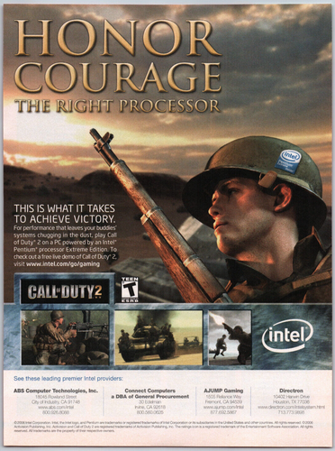 Call of Duty 2 Intel PC - Video Game Print Ad / Poster Promo Art 2006 ...
