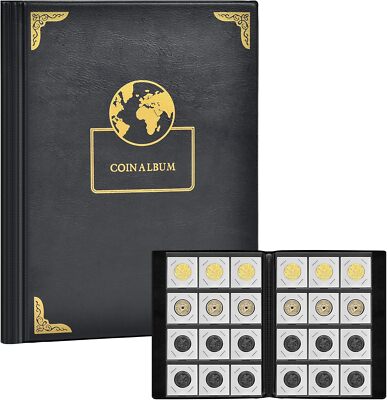 120 Pockets Coin Flip Holder Albums, 2x2 inches Coin Storage Books for ...