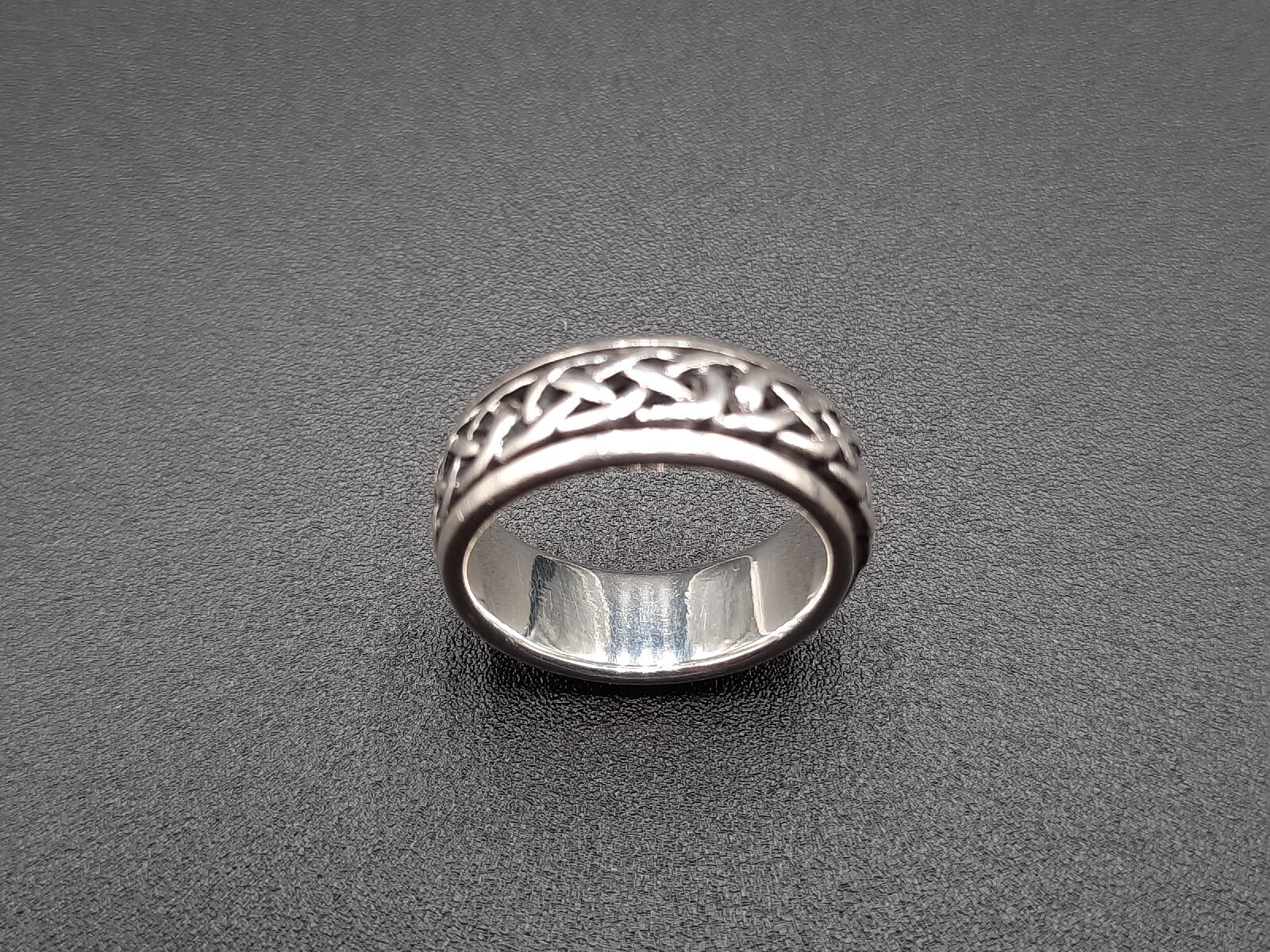 Sterling Silver Celtic Knot Spinner Ring Marked PSCL 925 Rotating Band 7mm Irish | eBay