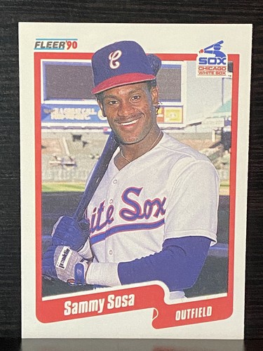 1990 Fleer Baseball Card 548 Sammy Sosa RC White Sox SR | eBay