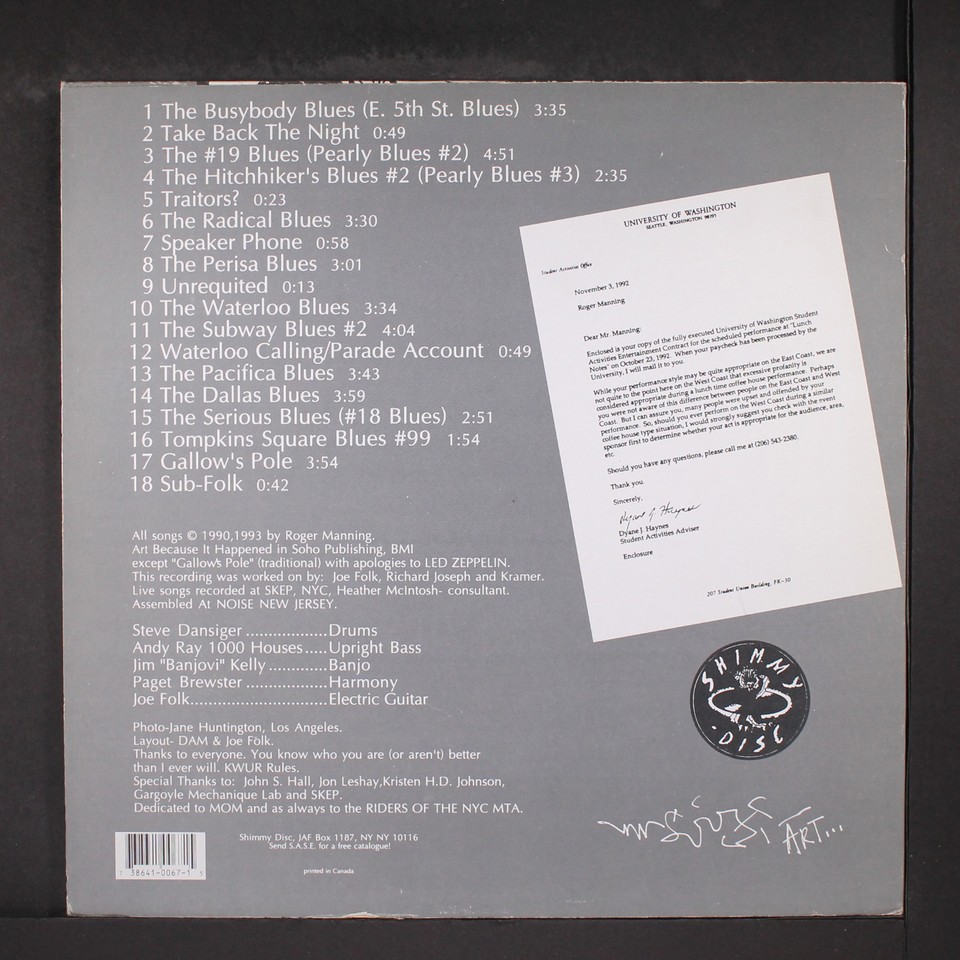 ROGER MANNING: roger manning SHIMMY DISC 12" LP 33 RPM Canada | eBay