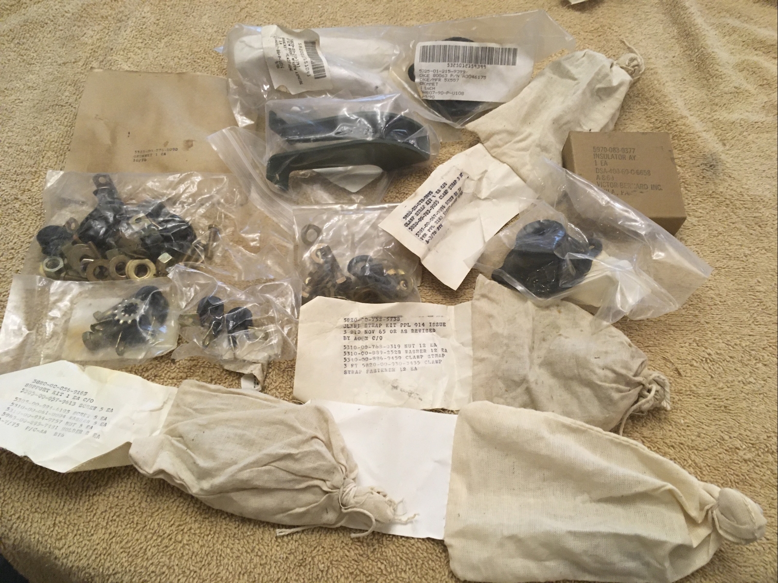 NOS Military Truck Vehicle Commo Radio Installation Hardware Parts Kit ...