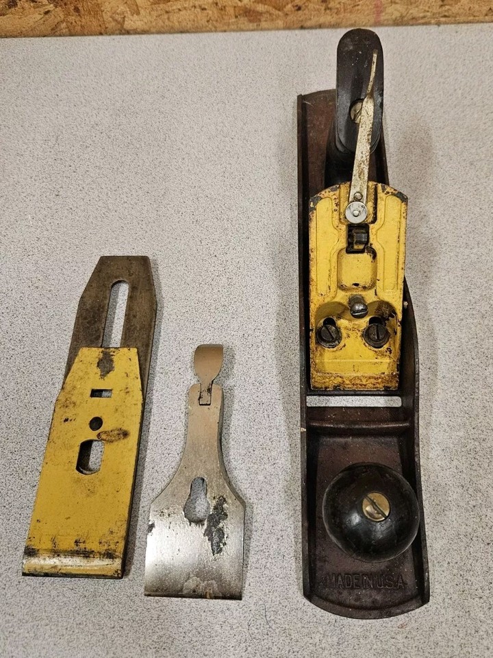 Vintage Stanley Two Tone no. 5 Size Hand Plane, Carpenter Woodworking ...