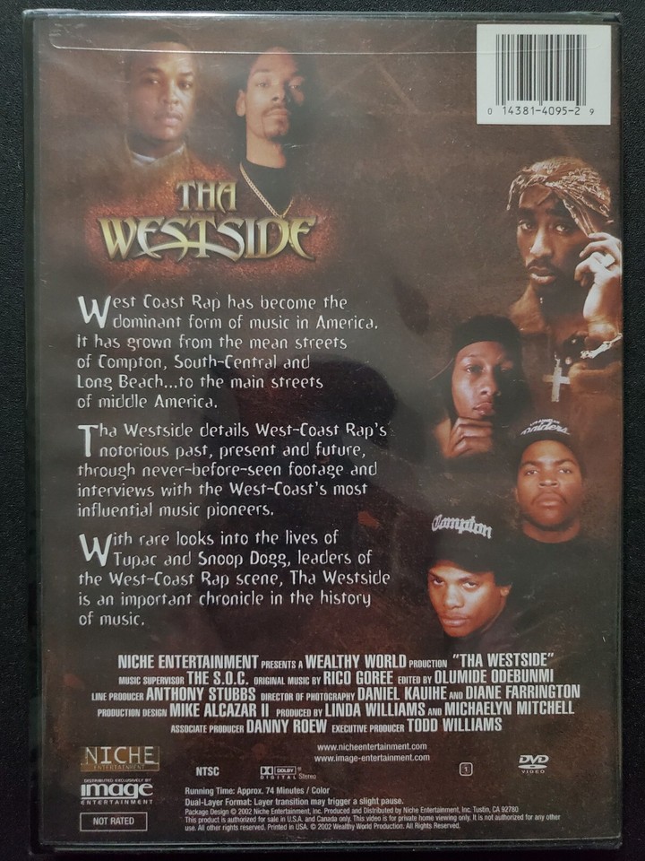 Tha Westside (DVD, 2002) Dr. Dre, Snoop Dogg, Tupac, Ice Cube R1 NEW ...