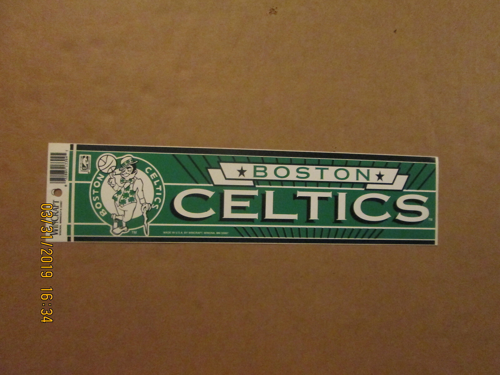 NBA Boston Celtics Vintage Circa 1990's Team Logo Basketball Bumper ...
