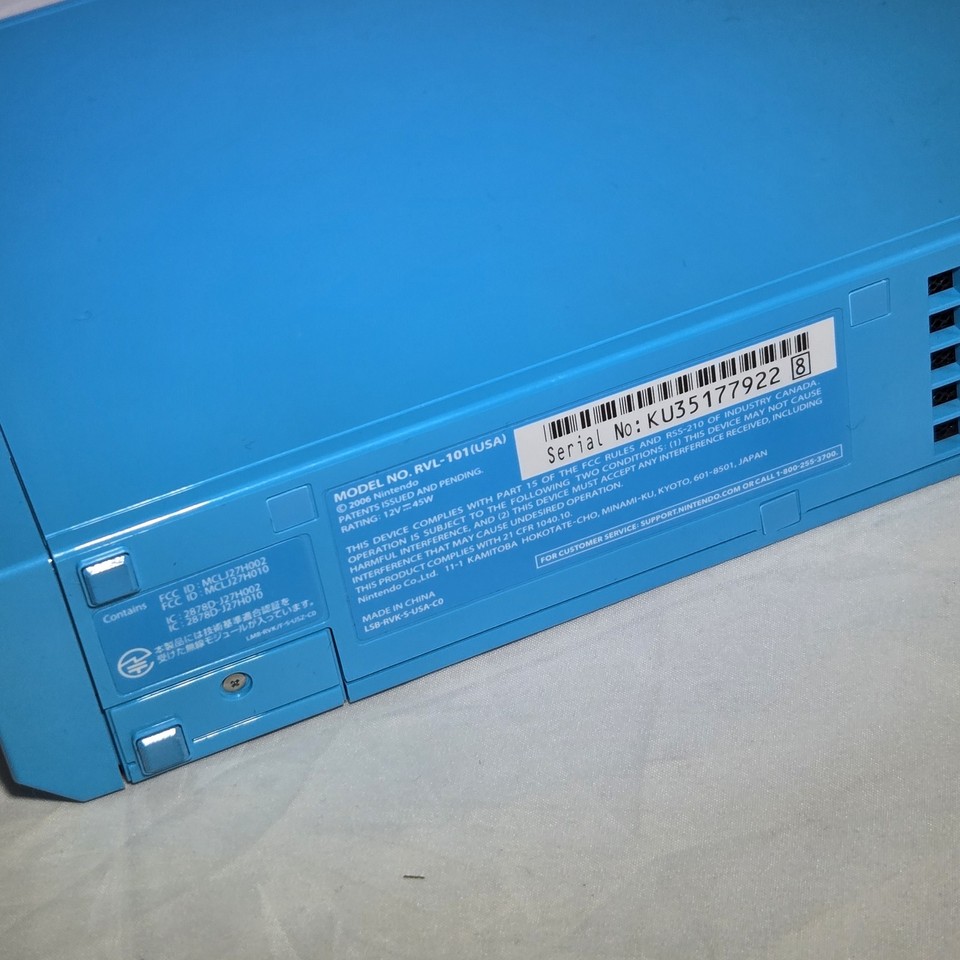 Nintendo Wii (RVL-101) Blue Game Console Bundle w/11 Games Mario Kart ...