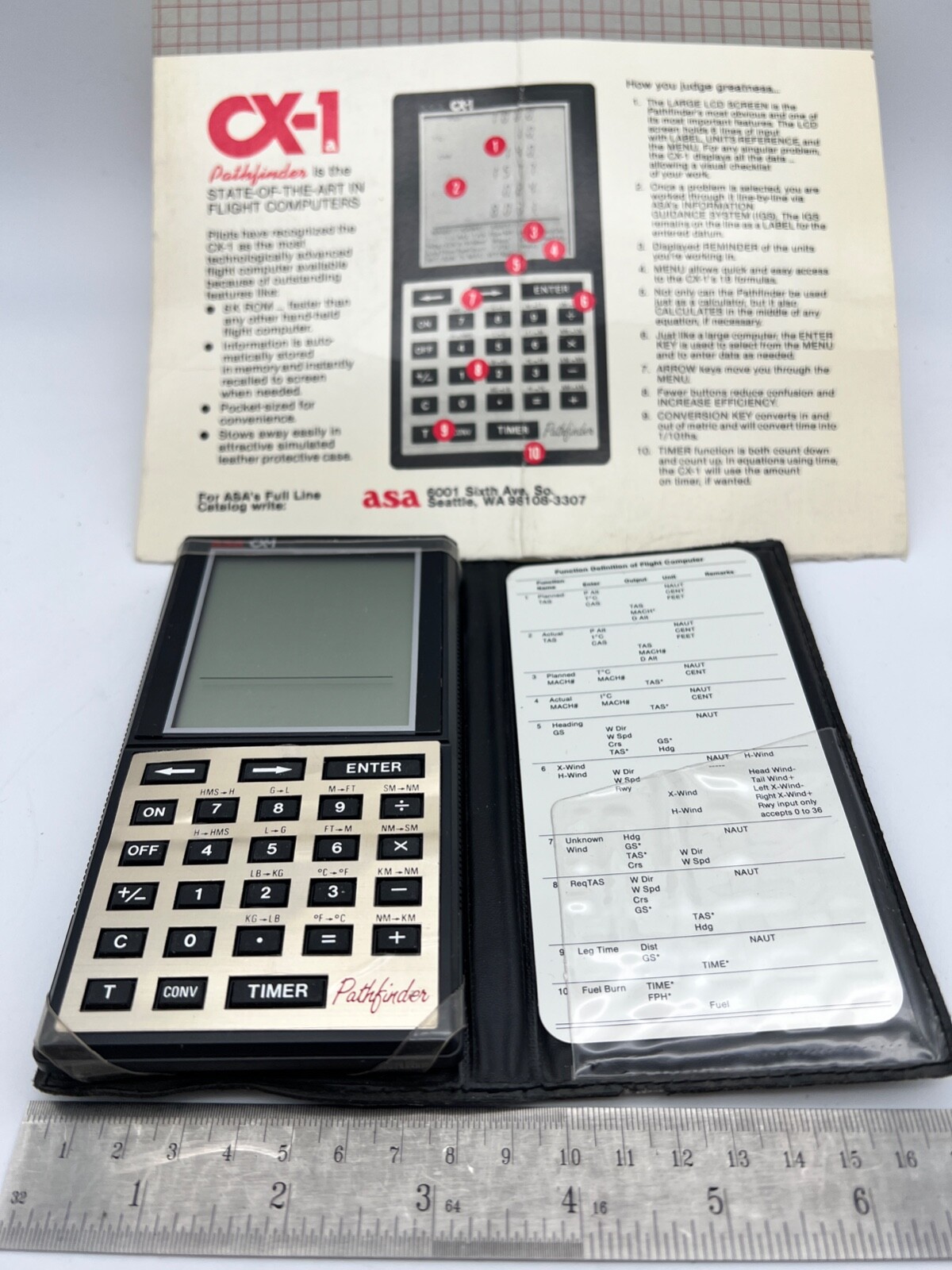 Vintage ASA CX-1 Pathfinder Flight Computer Calculator Aviation Kit ...