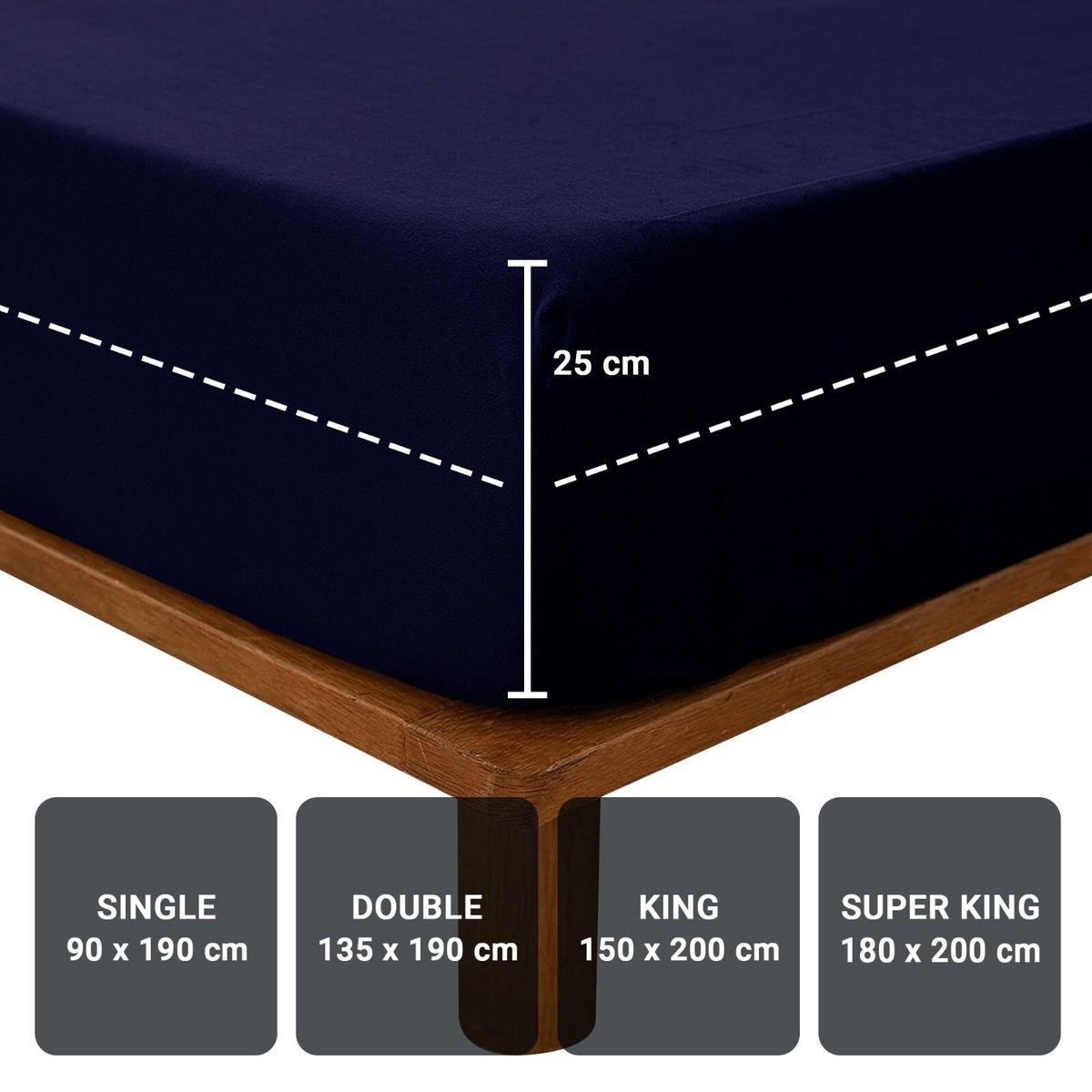 King Size Bed Sheet Dimensions Fitted Sheet 25cm Extra Deep Single