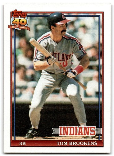 1991 Topps Tom Brookens Cleveland Indians #268 | eBay