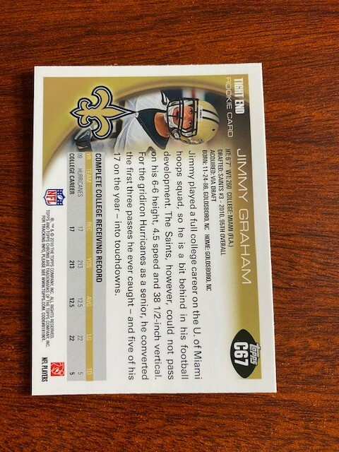 2010 Topps Chrome #C67 Jimmy Graham Rookie Card | eBay