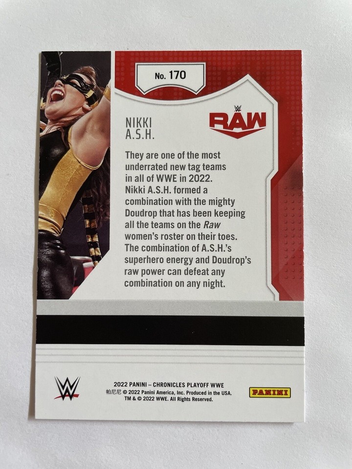 2022 Nikki Ash Wrestling Card WWE Panini Chronicles Playoff Insert ...