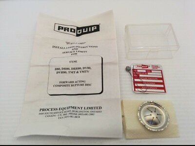 PROQUIP D-R 1" RUPTURE PRESSURE DISC, 157 PSI (G) @ 70C, NIB | eBay