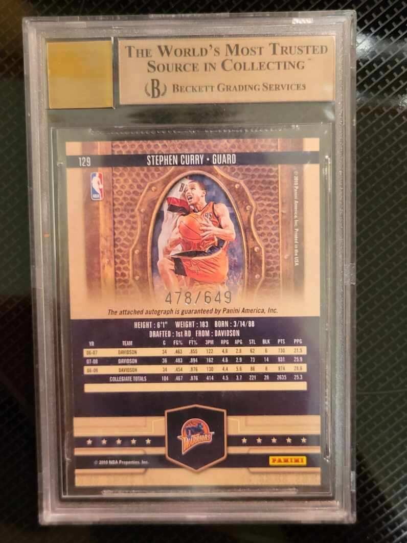 2009-10+Panini+Court+Kings+-+%23129+Stephen+Curry+%2F649+%28AU%2C+RC%29 ...