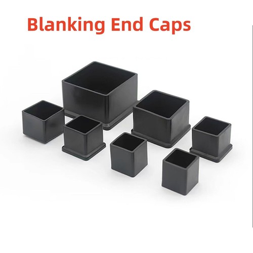 Tube Pipe Inserts Plug Bung Square/Rectangle Cap PVC Black Blanking End ...