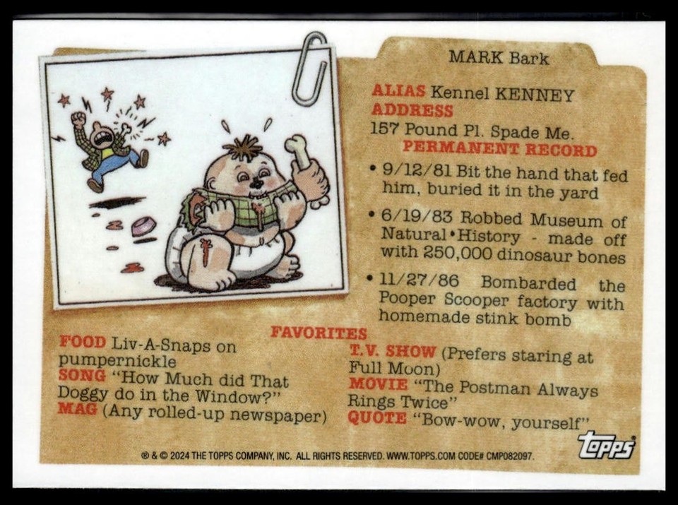 2024 Topps Chrome Garbage Pail Kids #264b Noel Bowl Drool Refractor | eBay