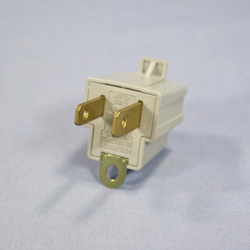 Leviton Gray 3-Prong Polarized Plug Outlet Adapter 5-15R 15A 125V Bulk ...