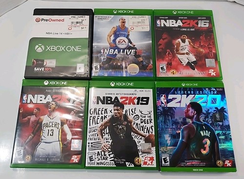 Xbox One Lot Of 6 Basketball Video Games NBA 2K16, 2K17, 2K19, 2K20 ...