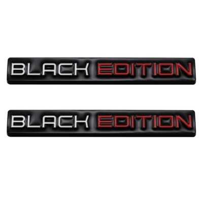 2PCS Black Edition Emblem 3D Metal Badge Stickers for Car Truck Bike ...