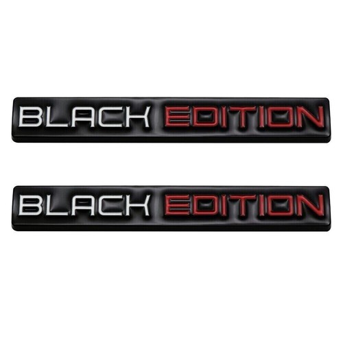2PCS Black Edition Emblem 3D Metal Badge Stickers for Car Truck Bike ...