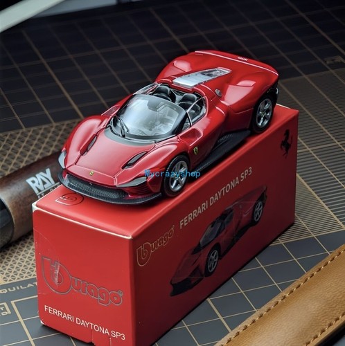CR Bburago 1:64 Red Ferrari Daytona SP3 Racing Sports Model Diecast ...