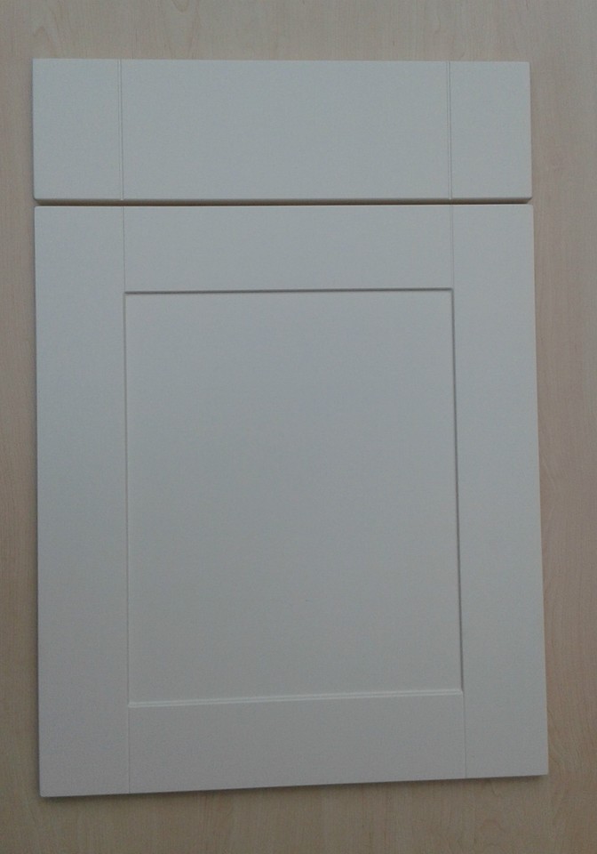 Matte Cream Shaker Fitted Kitchen Cupboard Doors Compatible to Howdens ...