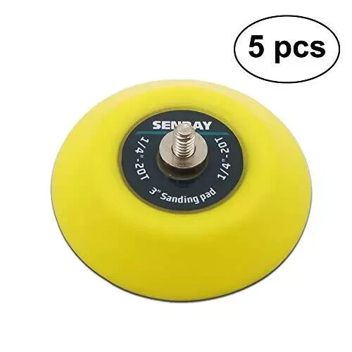 SENRAY 5Pcs 3-Inch Hook and Loop Backing Pad Sanding Pads for Dual ...
