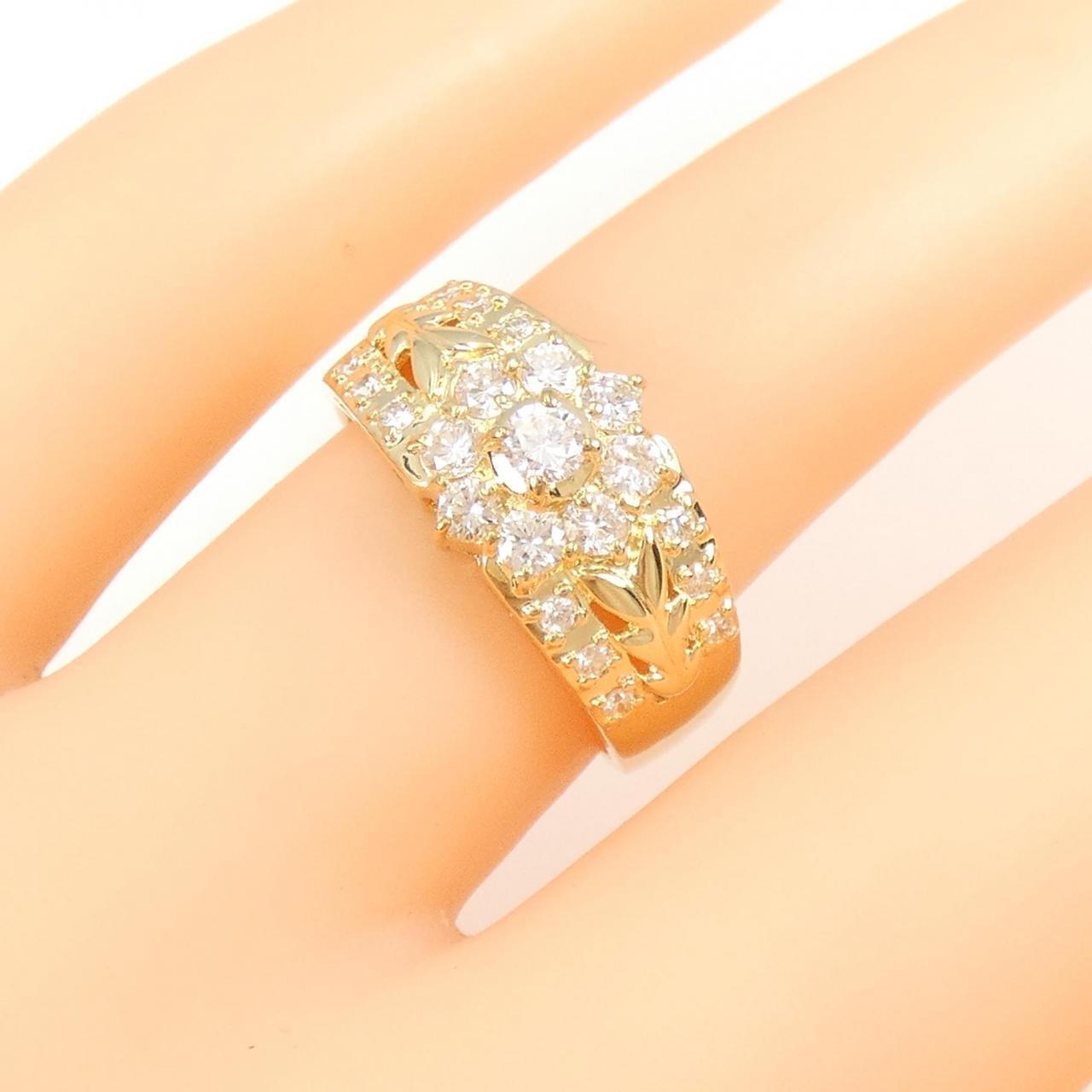 Authentic K18YG Diamond Ring 0.52CT #270-003-777-0072 | eBay