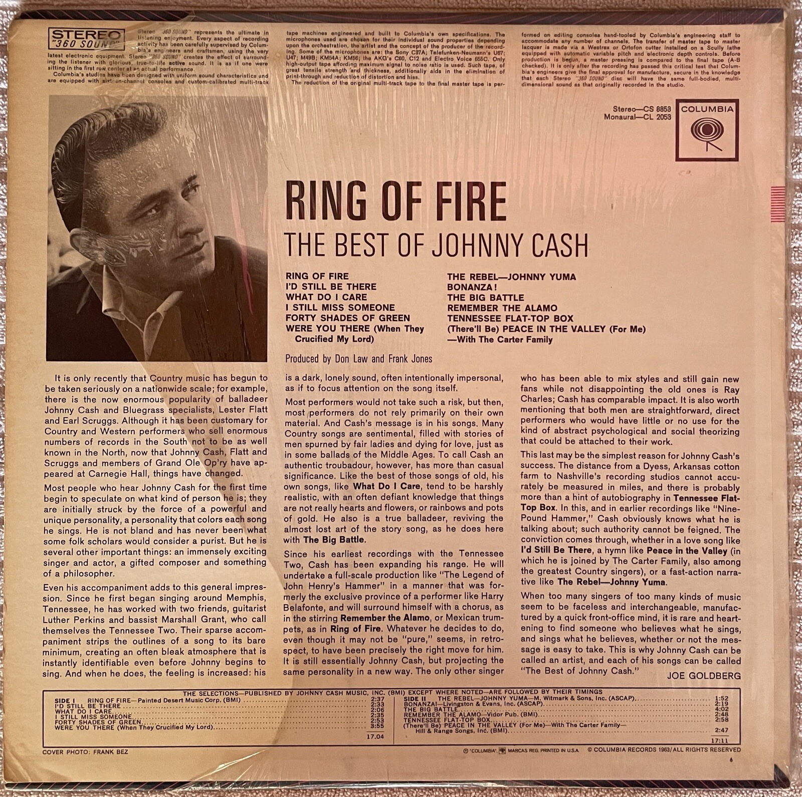 Johnny Cash Ring Of Fire The Best Of Johnny Cash Used Vinyl Record | eBay