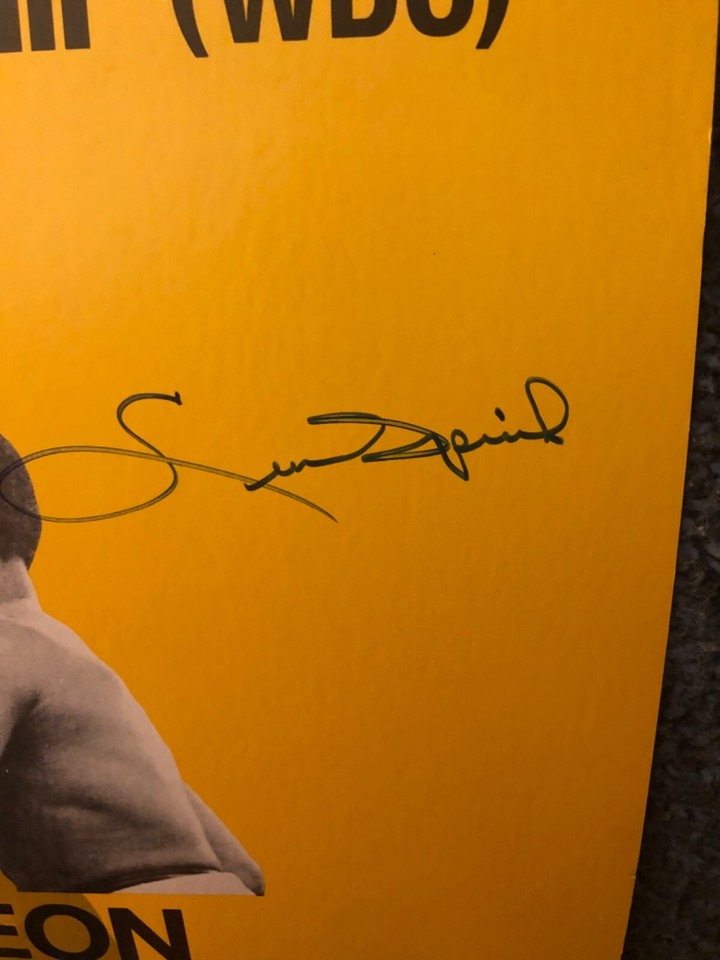 Larry Holmes Leon Spinks Original Fight Poster Signed by Spinks Joe ...
