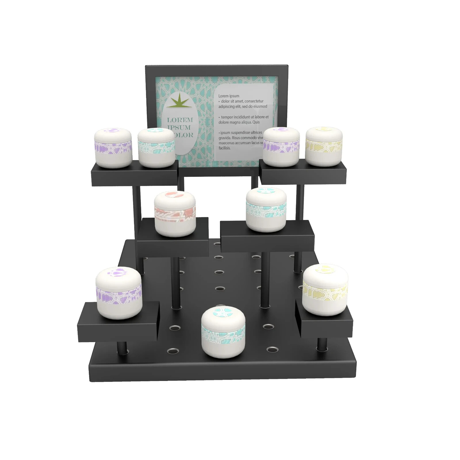 Modular Multi-Level Display Riser Kits - Small Unit High Gloss Black ...