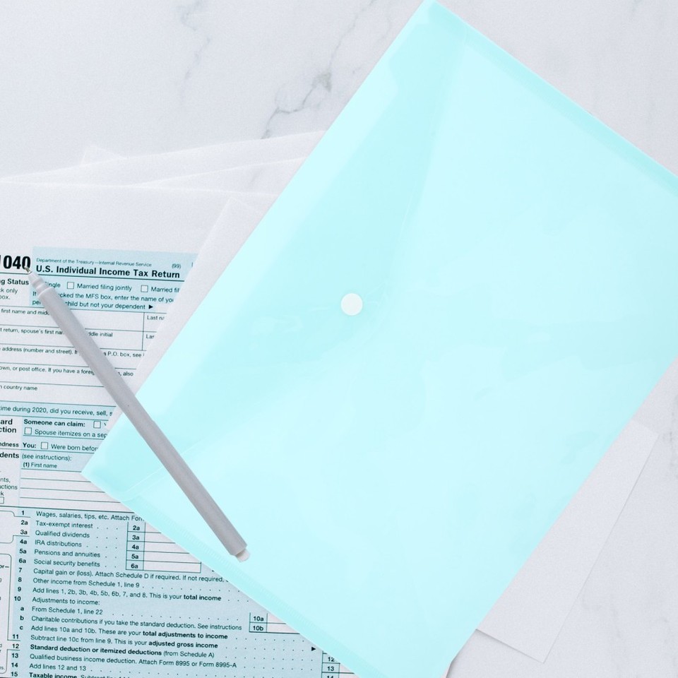 10 Pcs Plastic Document Folder File Envelope for Documents Pouch Bag ...
