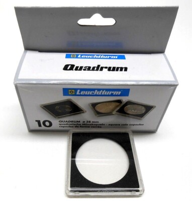 38mm - 10 Quadrum Square Coin Holders (Capsules) for Morgan, Peace ...