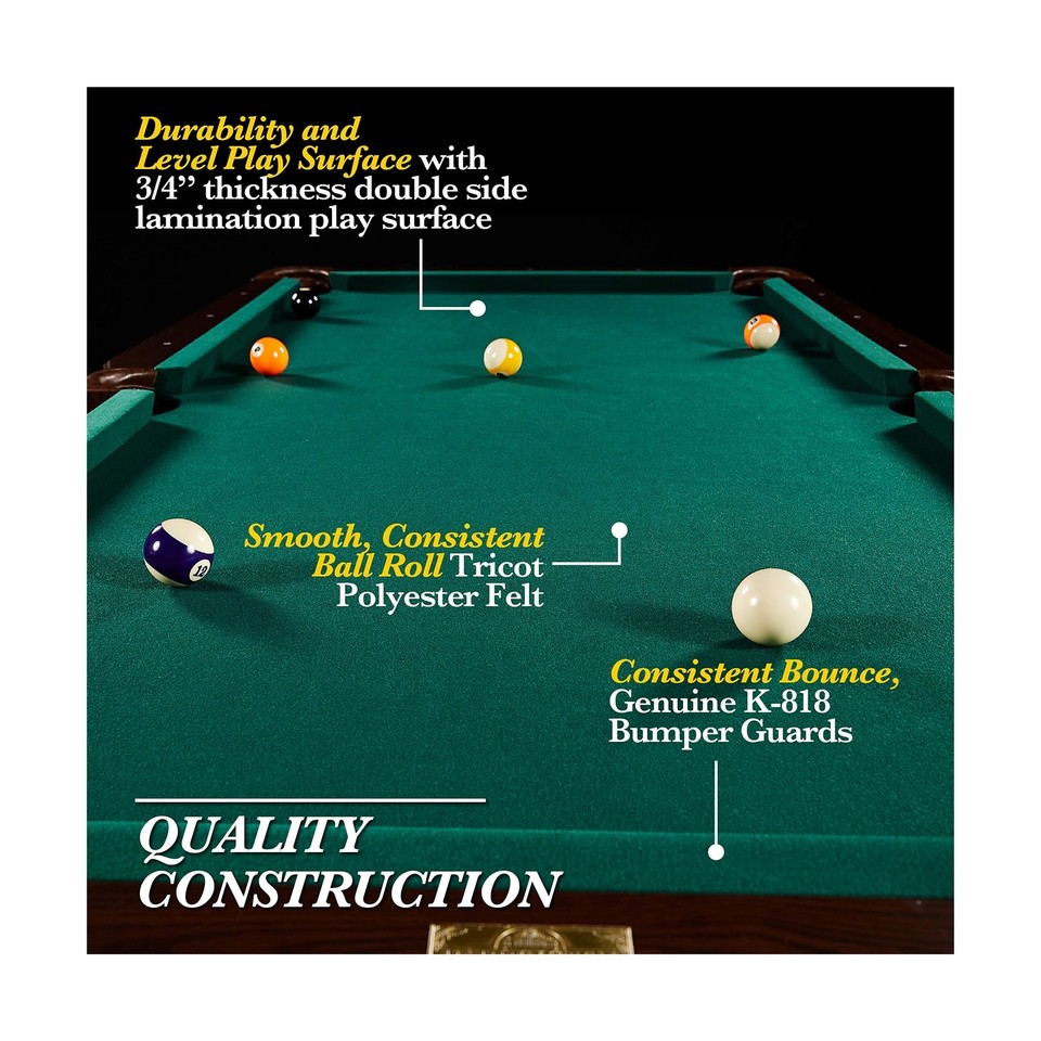 Barrington Billiards 7.5' Springdale Drop Pocket Table with Pool Ball ...