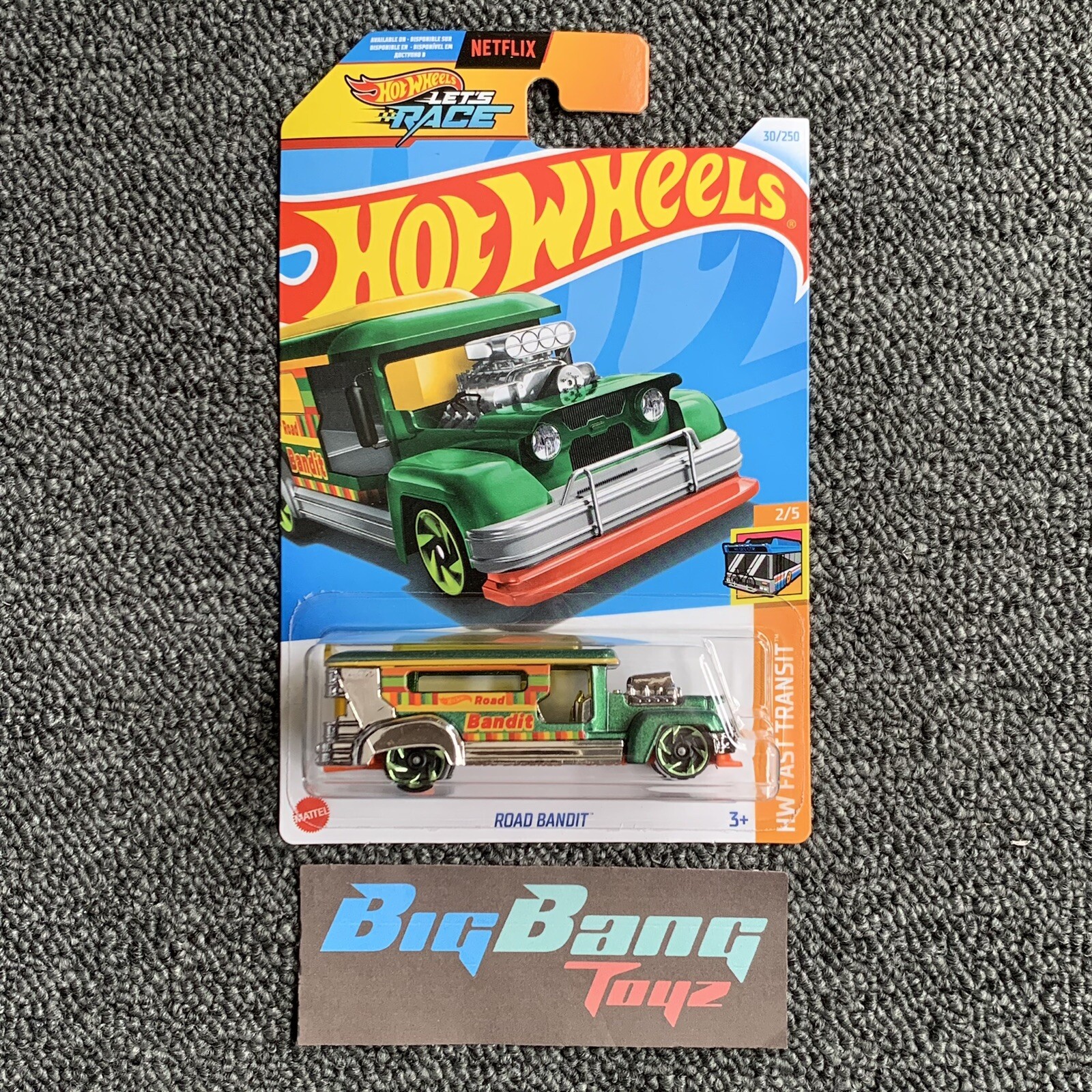 Hot Wheels Road Bandit Green #30 Mainline 2024 Case H (In-Stock) Let's ...