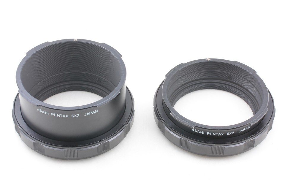Rare! Outer bayonet type [MINT] Pentax 6x7 Extention tube 1 & 2 Set ...