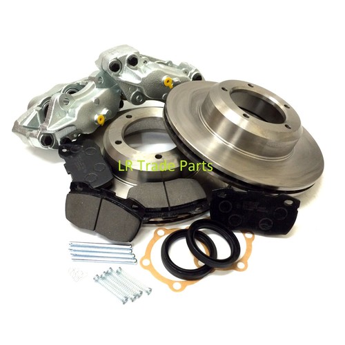 LAND ROVER DEFENDER 90 FRONT VENTED BRAKE UPGRADE KIT, DISCS, CALIPERS ...