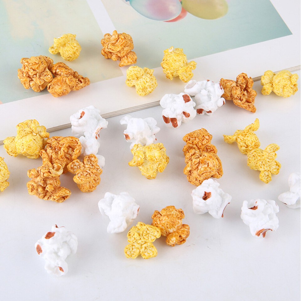 30PCS Resin Popcorn Charm DIY Phone Case Decor Ornaments Jewelry ...