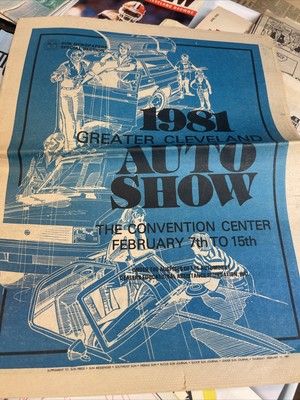 The 1981 Greater Cleveland Auto Show Floor Plan Map Browns Indians ...